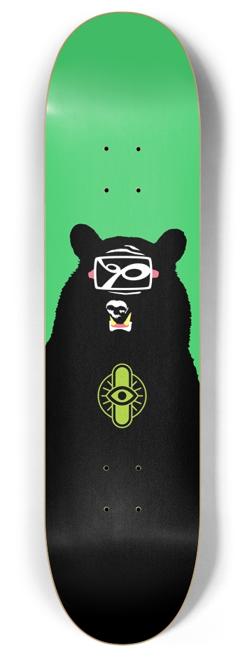 Board Pusher/Skateguy logo Deck Green 8 Inch Skateboard Deck