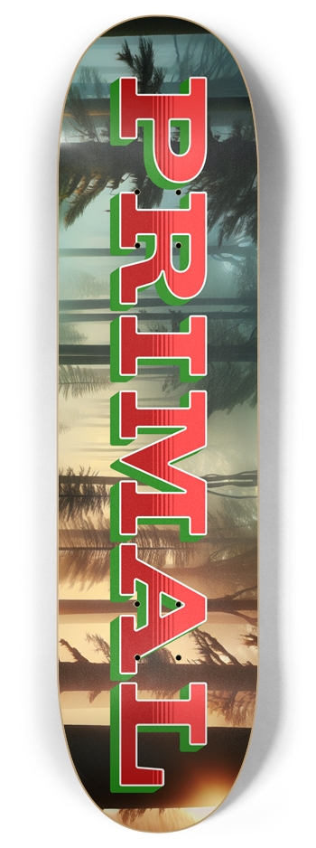 Primal Text Deck 8 Inch Skateboard Deck