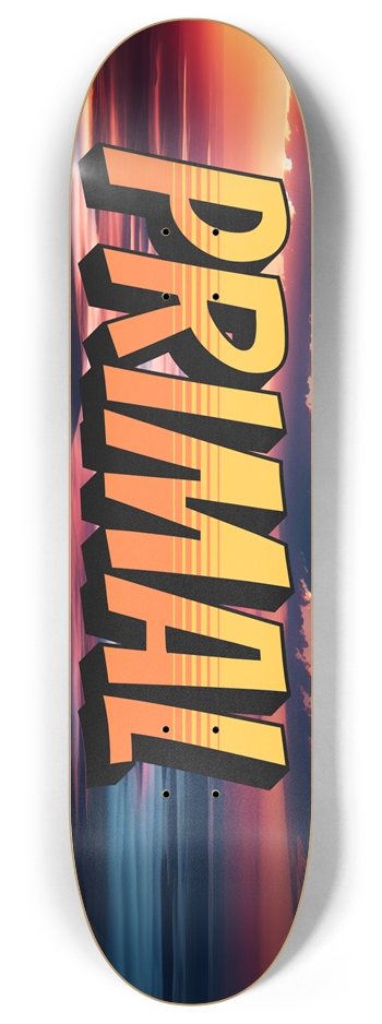 Primal Text Deck 8 Inch Skateboard Deck