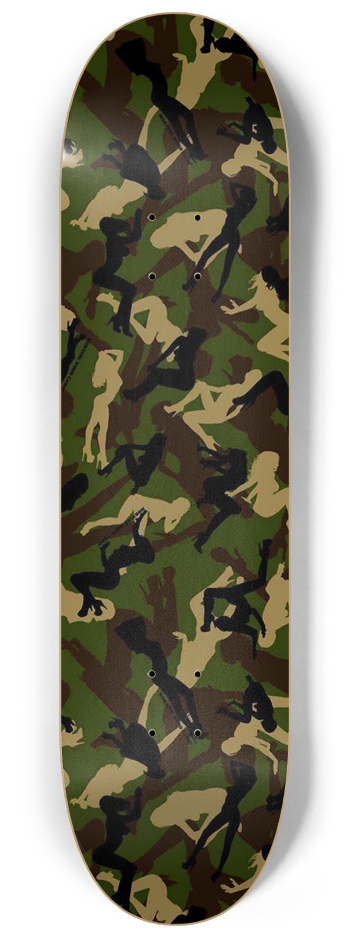 pinup camo 8-1/4 Skateboard Deck