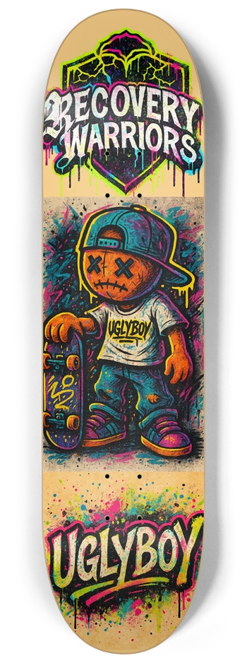 Recovery Warriors Graffiti Splash 8-1/4 Skateboard Deck